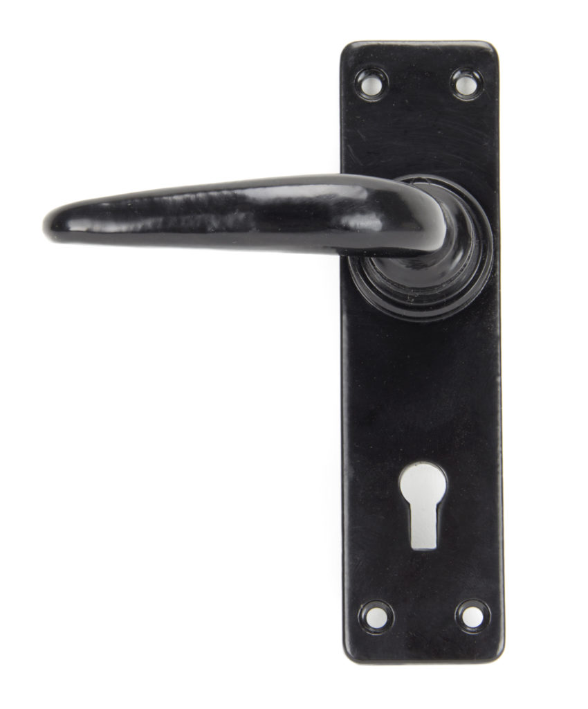 Black Smooth Lever Lock Set - Shaw’s Ironmongers Ltd