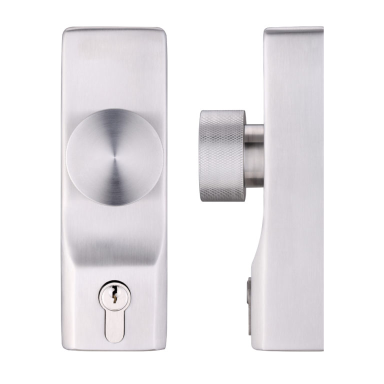 Knob Operated Outside Access Device - Euro Cylinder - Satin Stainless ...