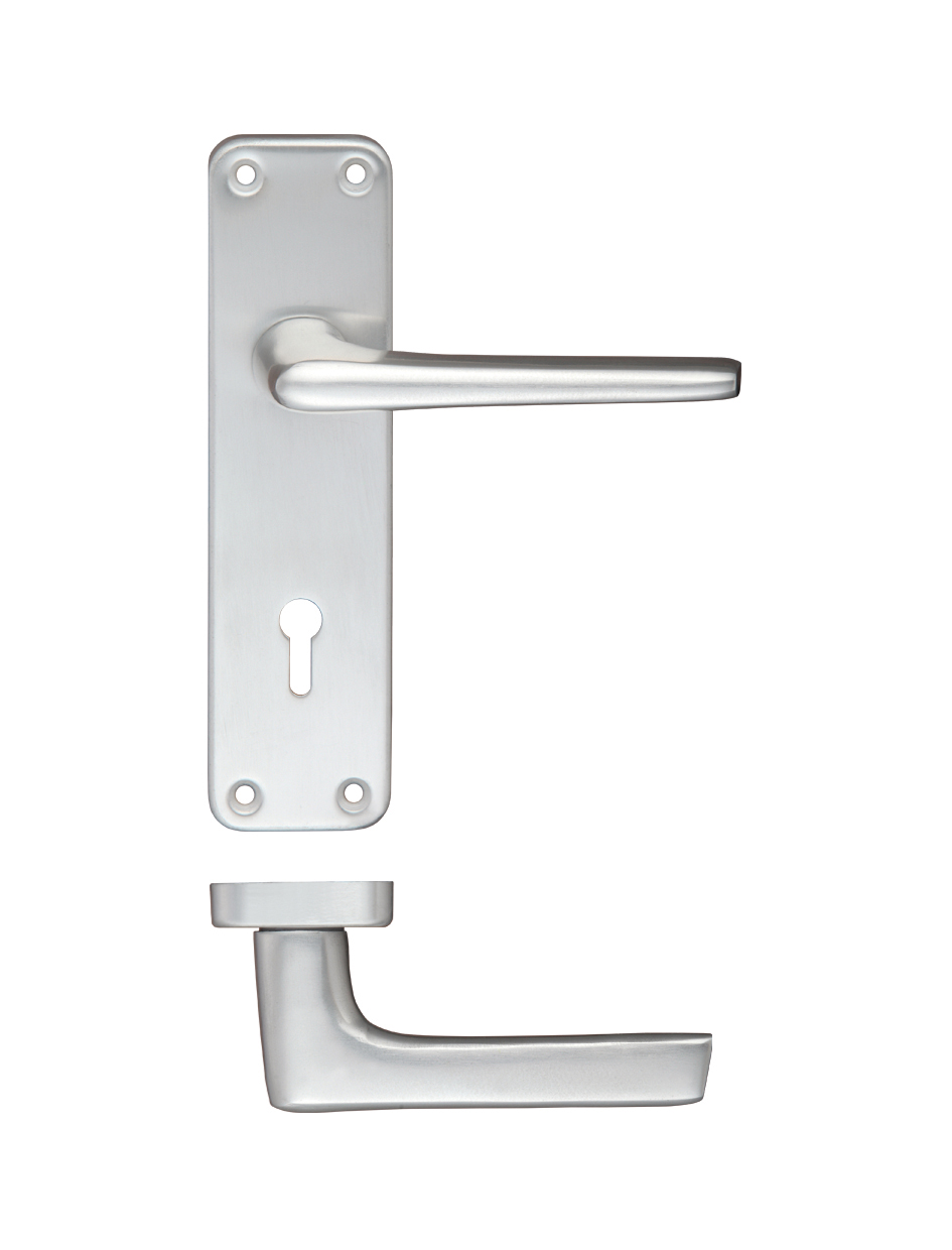 Contract Aluminium Lever on Lock Backplate - Shaw’s Ironmongers Ltd